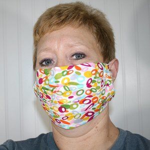 Hand Crafted | Accessories | Handmade Kids Multicolor Ovals Face Mask ...